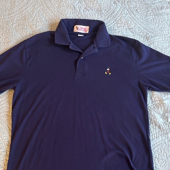 Disney | Shirts | Disney Mens Dark Blue Polo Shirt Vintage Embroidered ...